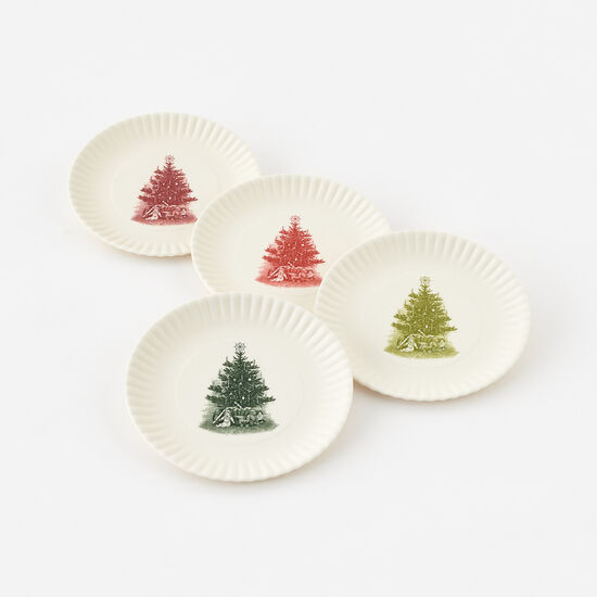 Yuletide Melamine "Paper" Plates, Set of 4 – The Wreath Stand