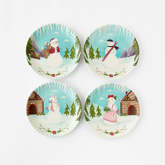 Snowman Melamine Paper Plate Set – The Wreath Stand
